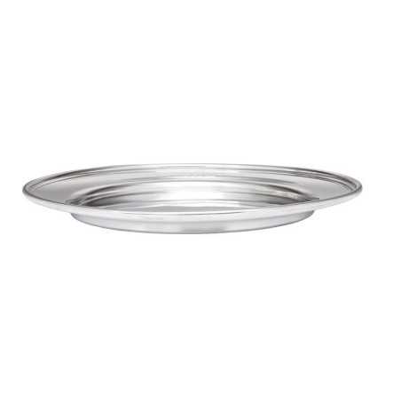 Medium Polished Pewter Plate – Sleek & Engravable