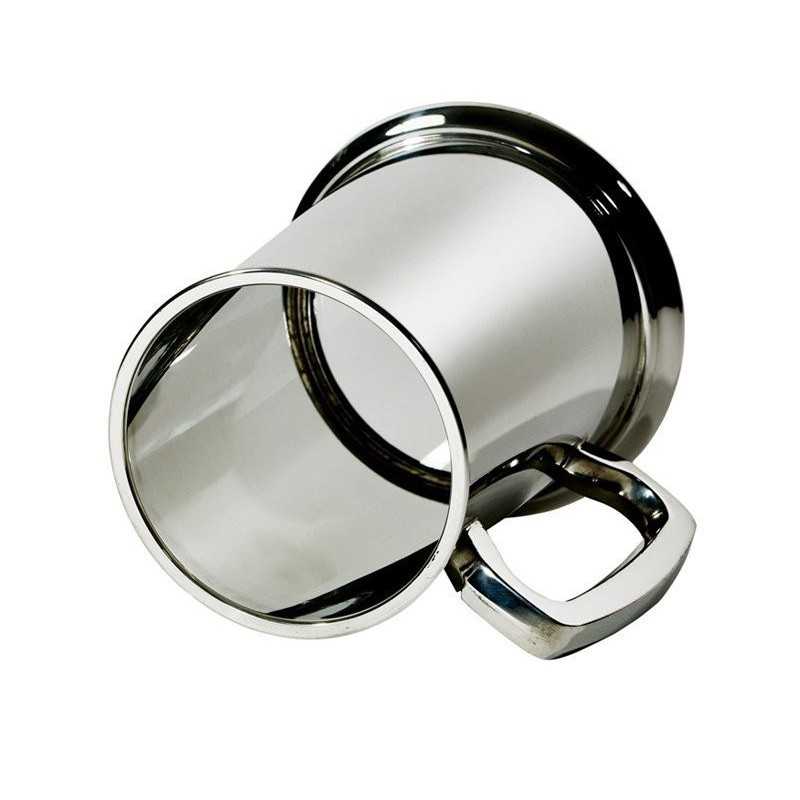 Plain Glass Base Pewter Tankard – Classic Transparent Mug