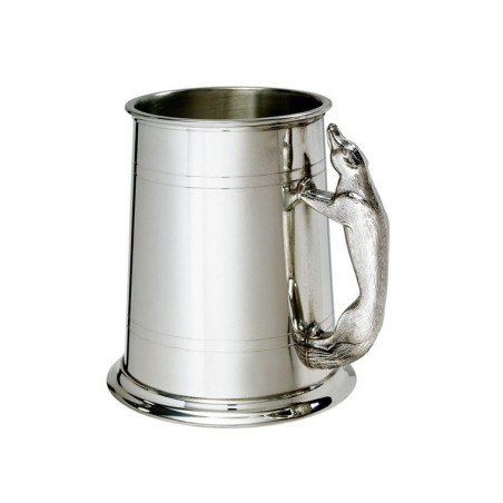 Fox Handle Pewter Tankard – Unique Wildlife Beer Mug