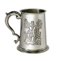 Shooting Scene Pewter Tankard 1 pint