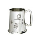 18 key Stamp Pewter Tankard 1 pint