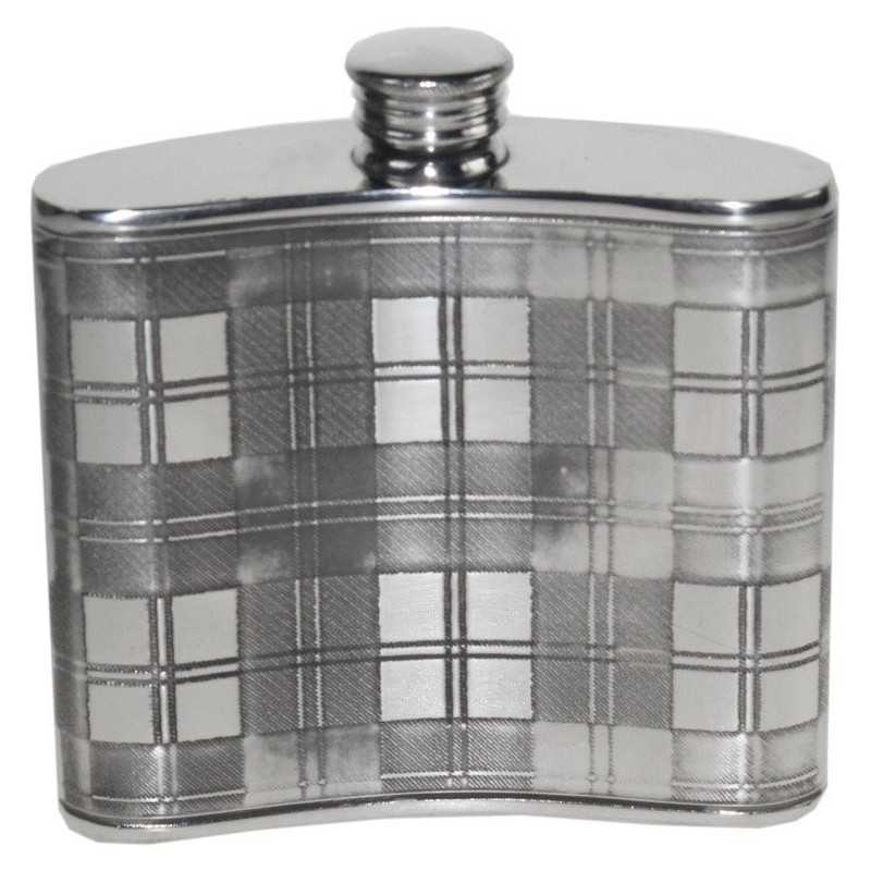 Tartan Pewter Kidney Hip Flask – Tribute to Scottish Heritage