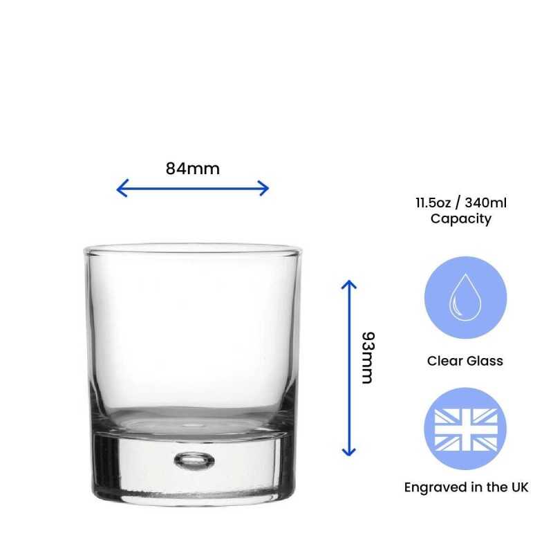 Personalised Drinks Measure Whisky Glass – Custom Engraved Gift