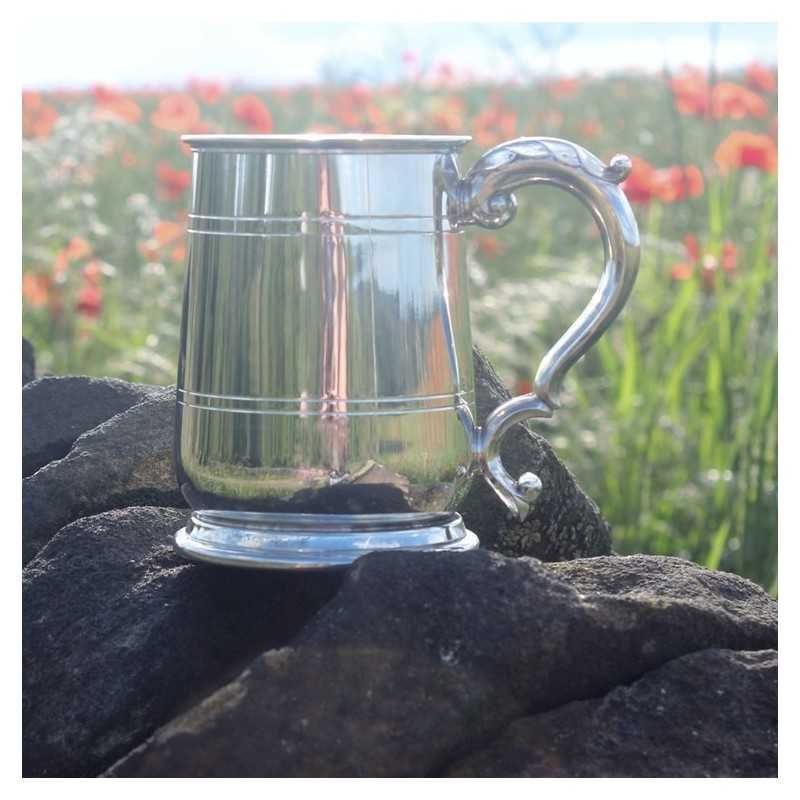 Standard Jacobean Pewter Tankard – Elegant Heritage Beer Mug
