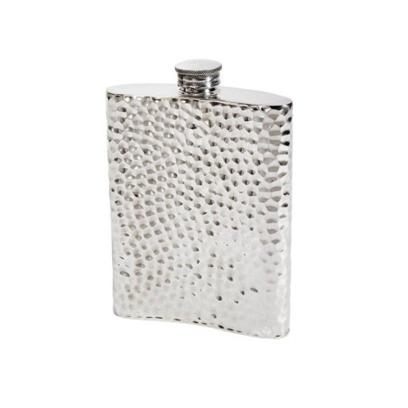 Hammered Pewter Kidney Flask 6oz