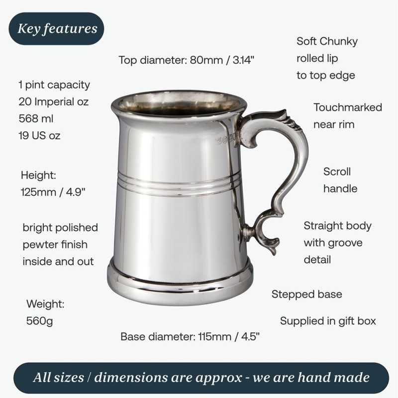 Vanguard Heavy Pewter Tankard – Premium Extra-Heavyweight Design