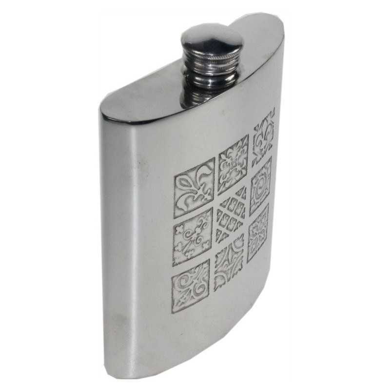 Medieval Pewter Kidney Flask 6oz – Engravable Gift | Pewter World