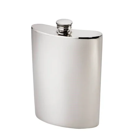 Plain Pewter Kidney Hip Flask 2oz